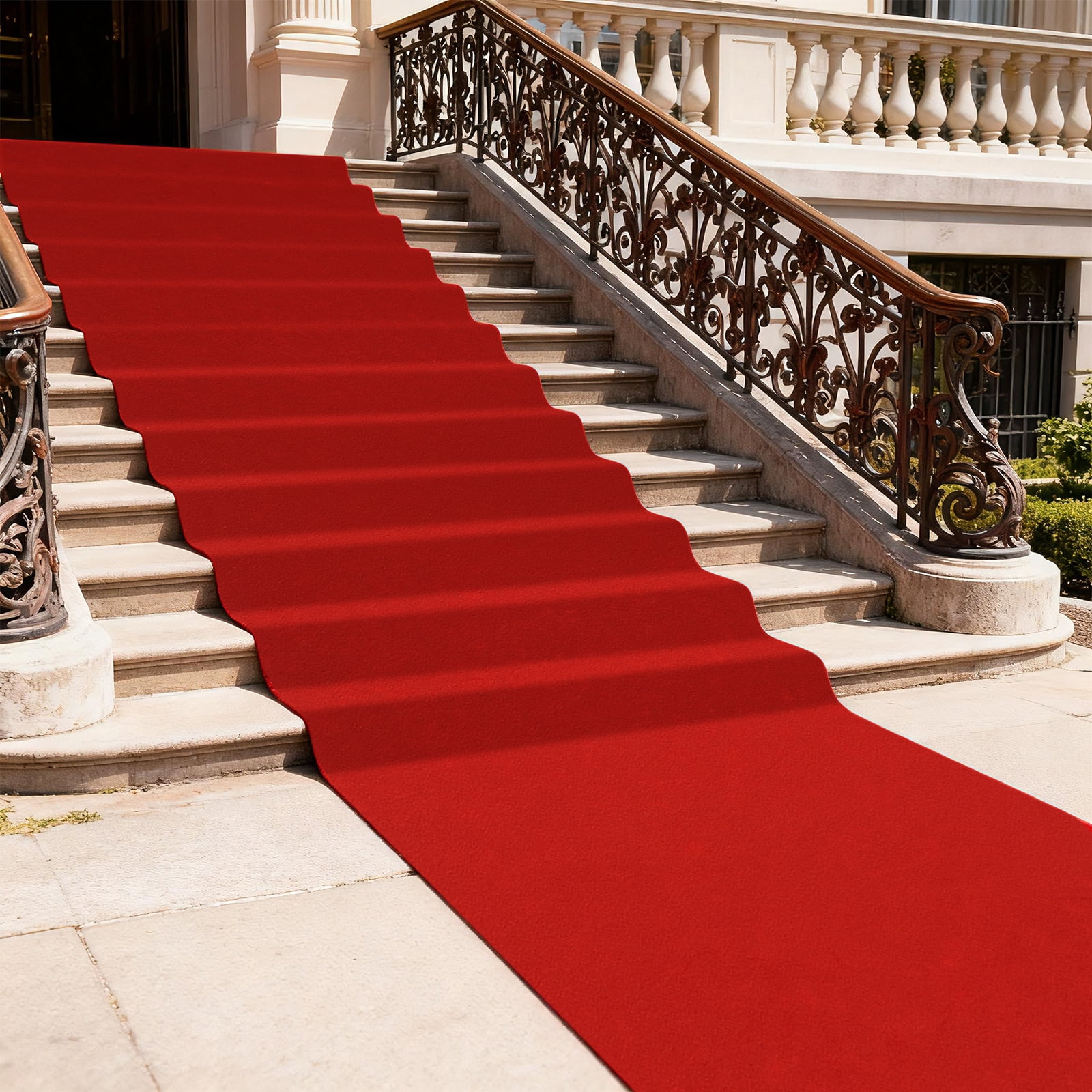 Red Aisle Runner, Red Carpet Runner for Party 3×33Ft Non-Slip Aisle ...