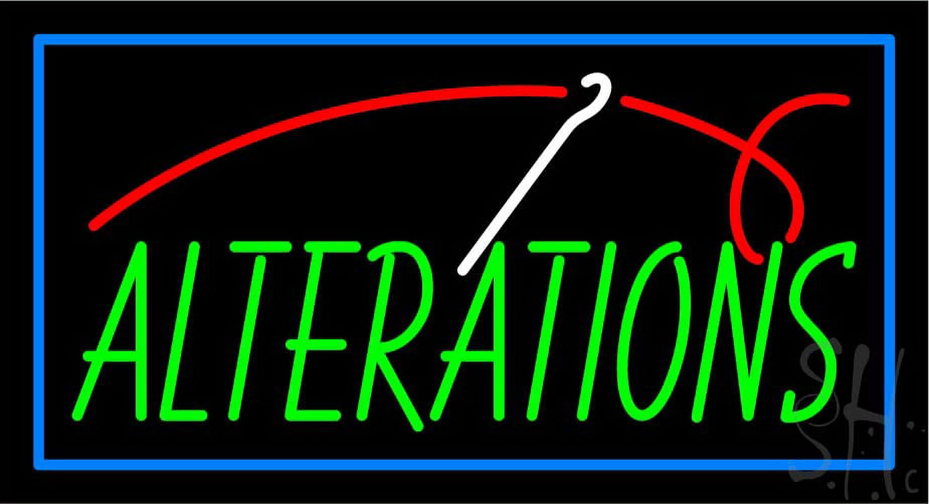 Red Alteration Logo Blue Border LED Neon Sign 20" Tall x 37" Wide ...