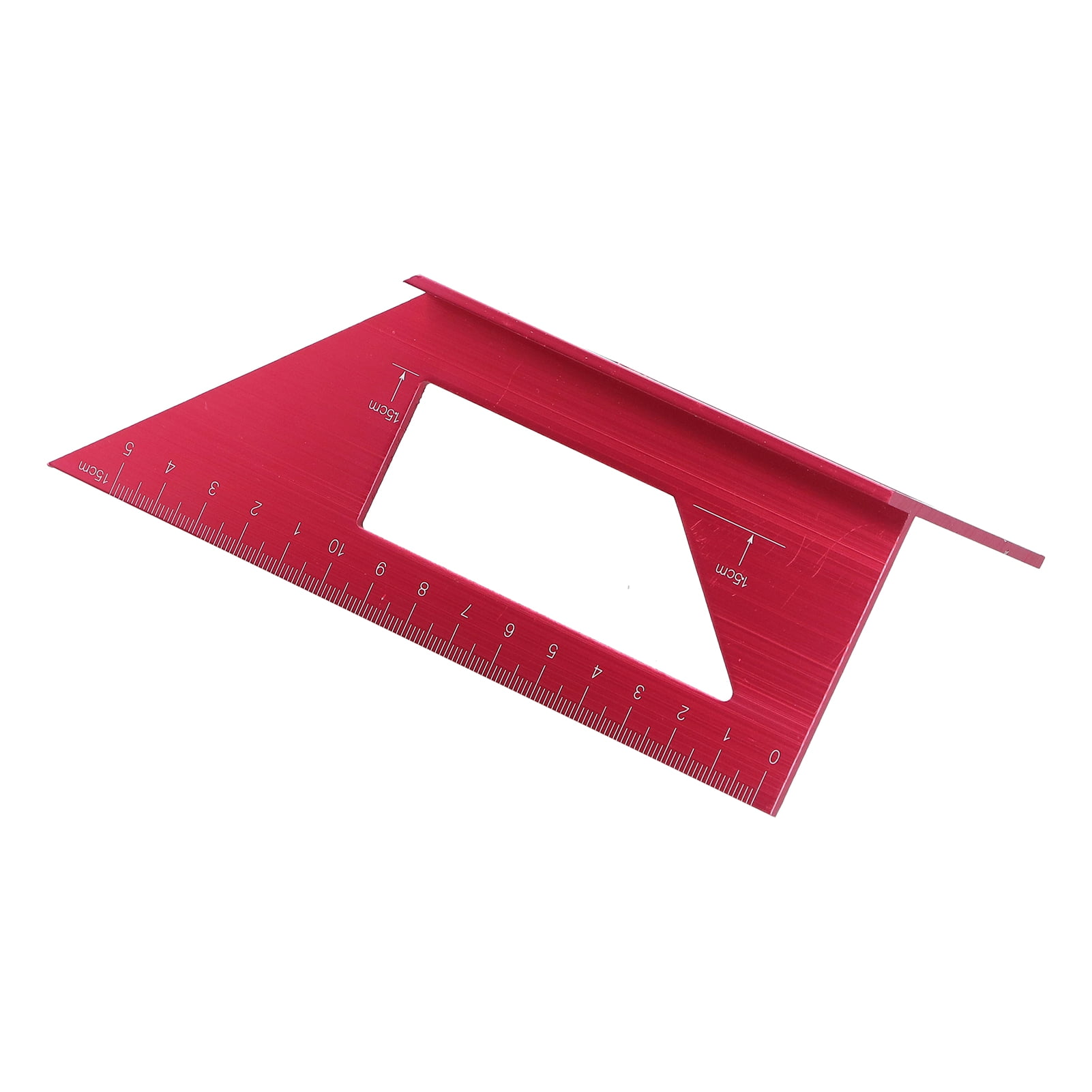 Red Aluminium Alloy 45°/90° T Angle Gauge Straight Ruler 3D Mitre ...