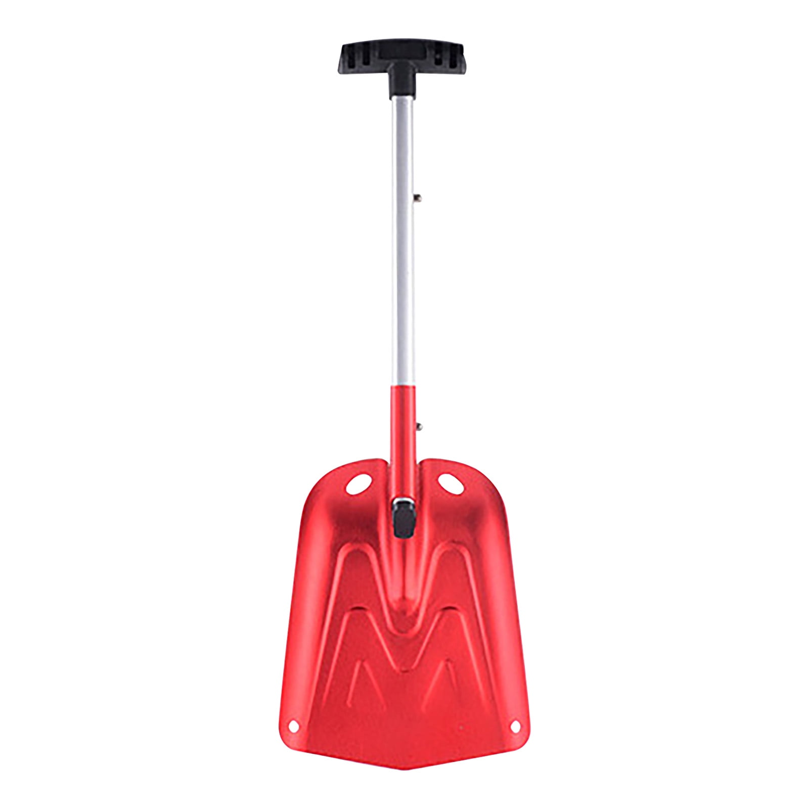 Red Aluminum Snow Shovel — Lightweight Foldable Ice Scraper with Non ...