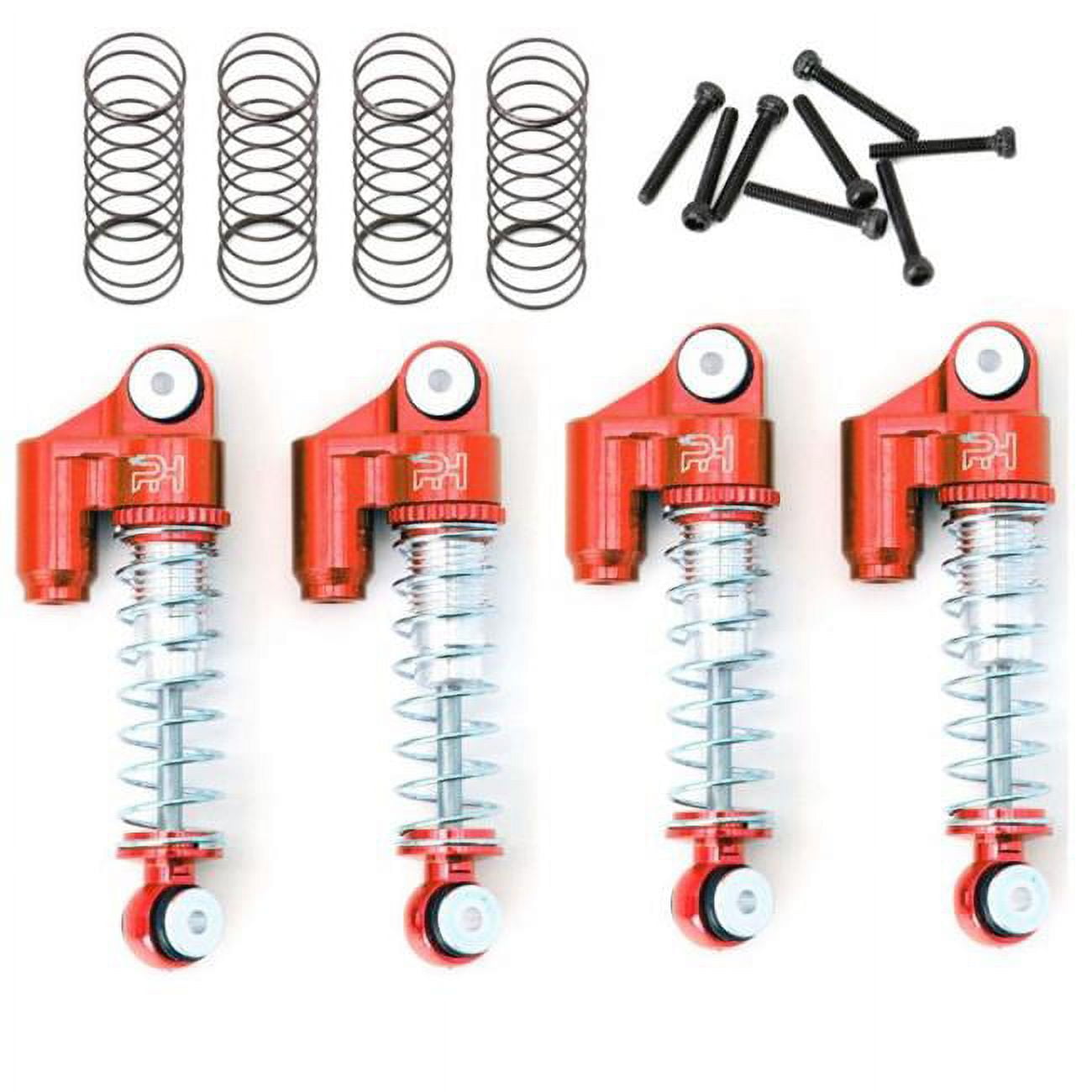 Red Aluminum Threaded Mini & Micro Shocks, Front & Rear Axial SCX24 ...