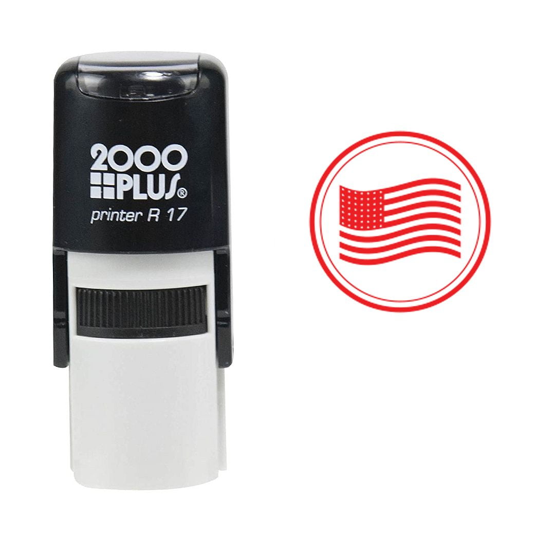Red American Flag Self-Inking Stamp - Ideal for 4th of July, Veterans ...