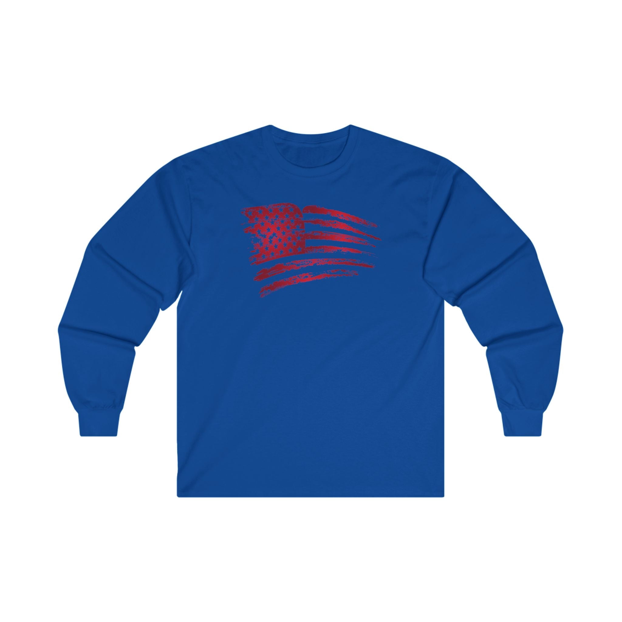 Red American Flag Long Sleeve Tee - Walmart.com