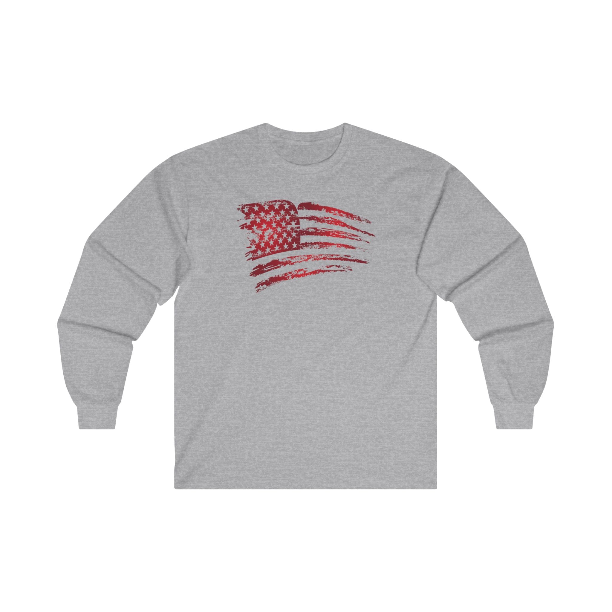 Red American Flag Long Sleeve Tee - Walmart.com