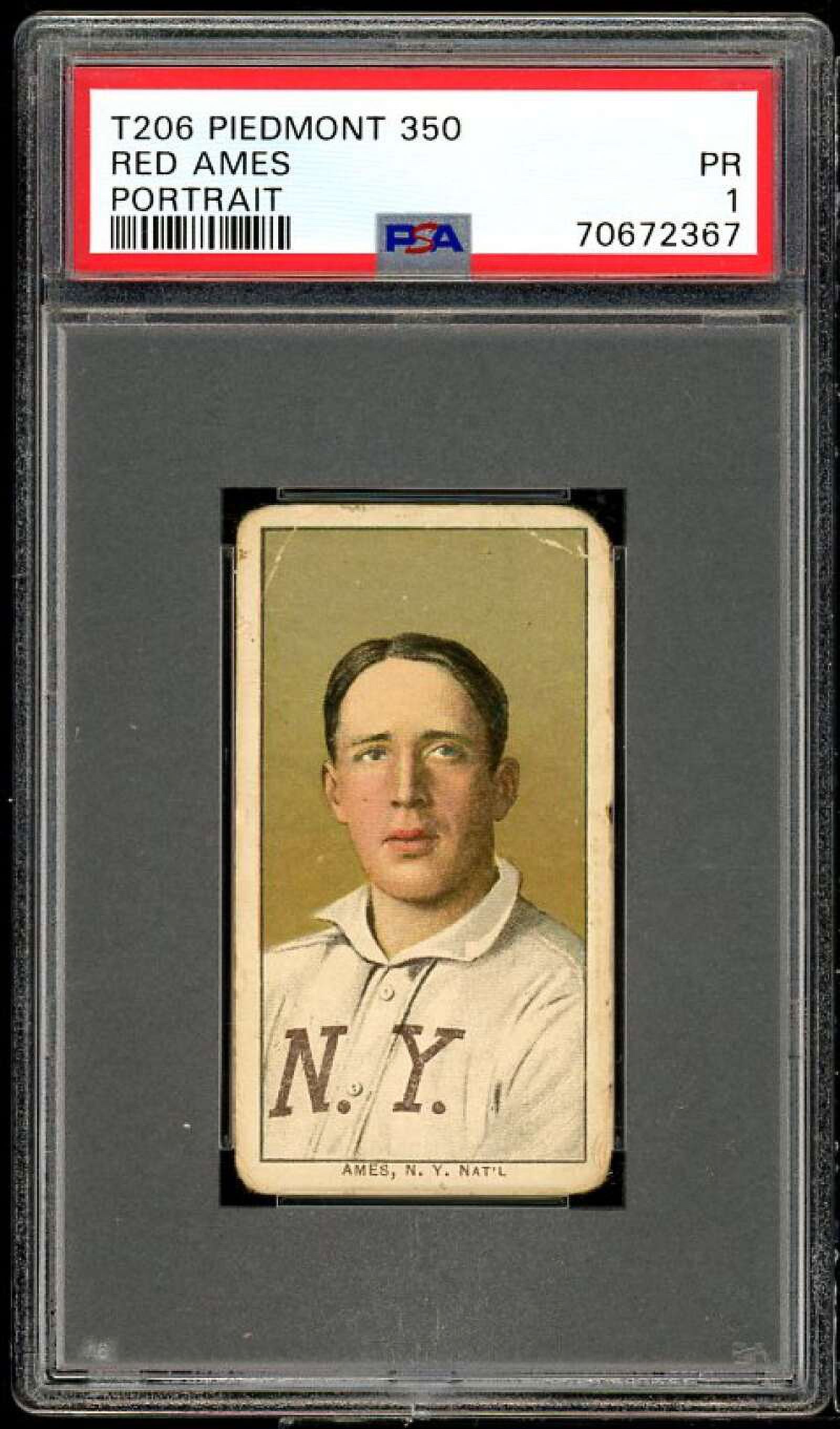 Red Ames Card 1909 T206 Piedmont 350 #9 PSA 1 - Walmart.com