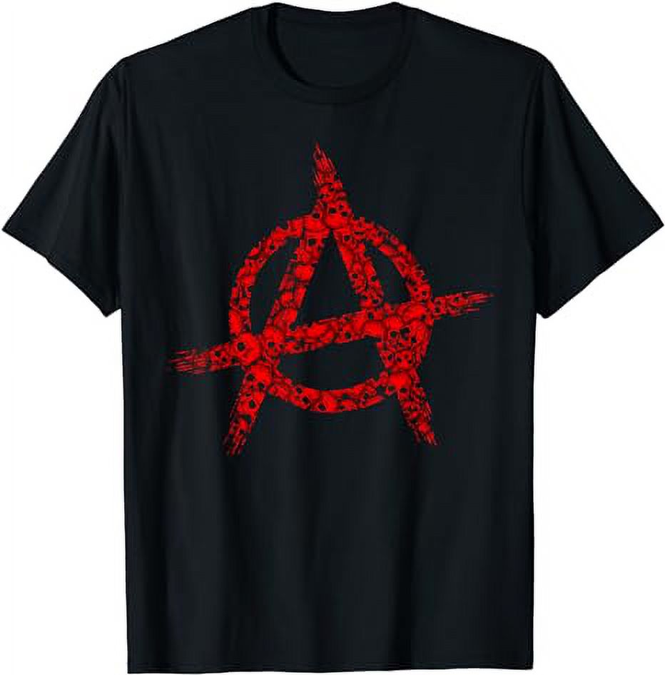 Red Anarchist Symbol From Skulls, Anarchy For Rockers T-Shirt - Walmart.com