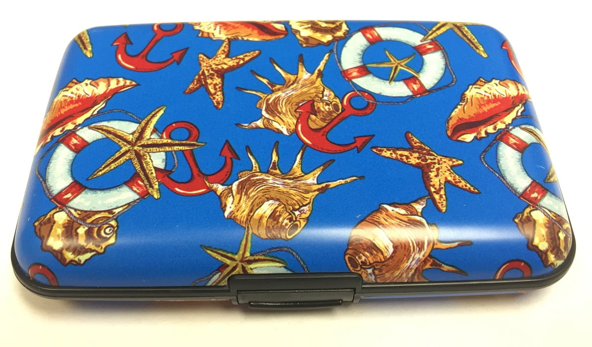 Red Anchors and Shells RFID Secure Theft Protection Credit Card Armored ...