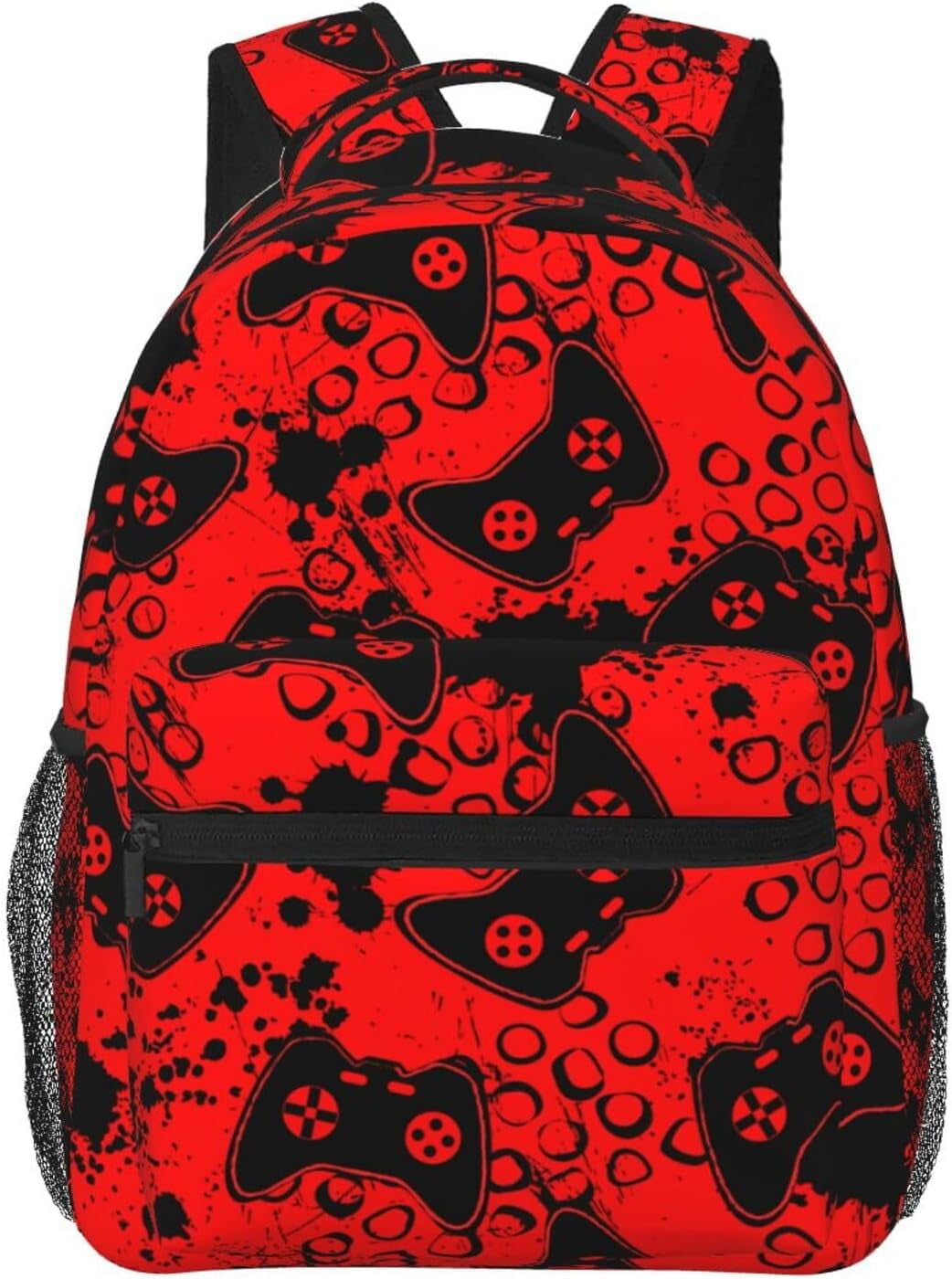 Red And Black Game Joysticks Backpack School Bag For Students Teens Men ...
