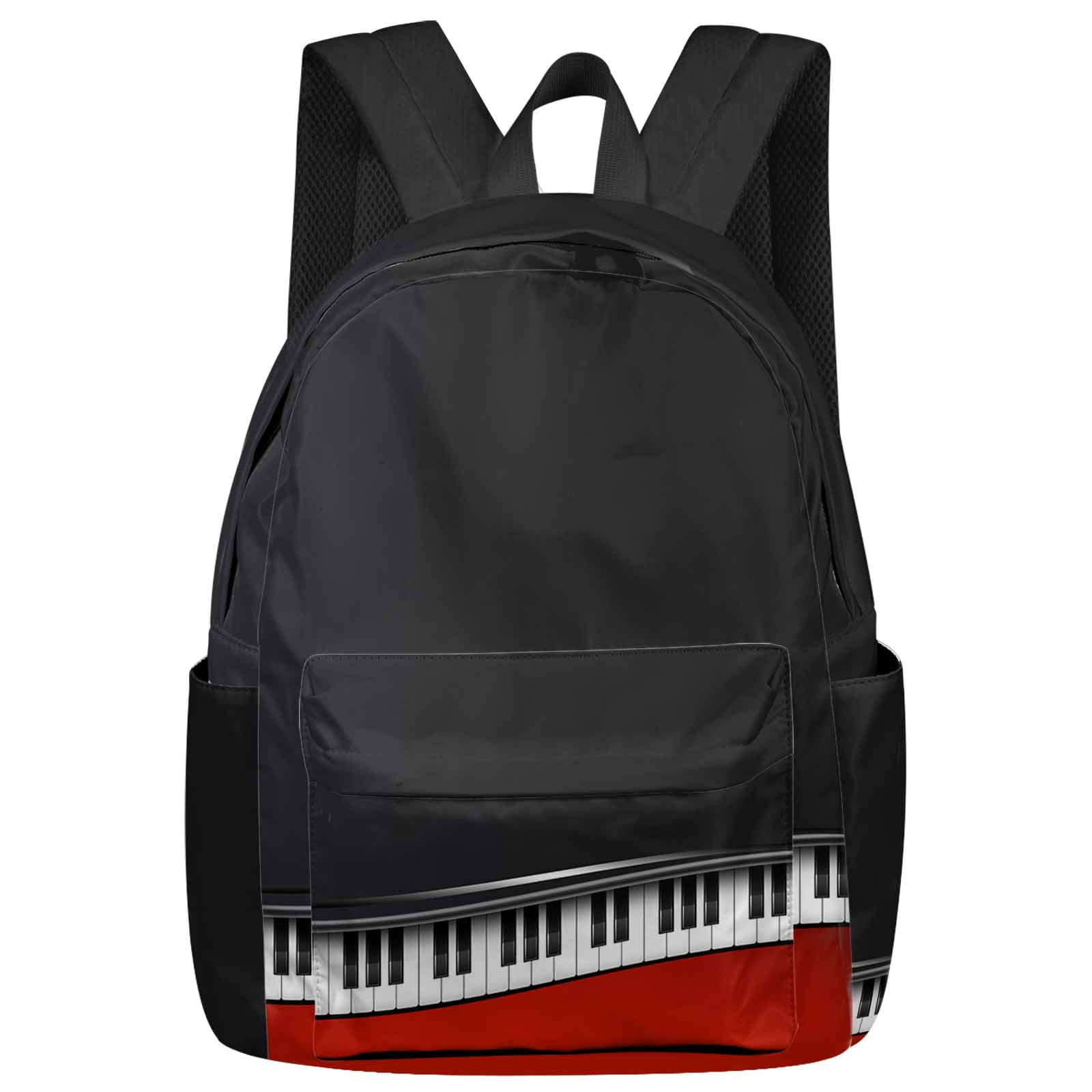 Red And Black Piano Keys Large Capacity Backpack Men Laptop Bags High ...