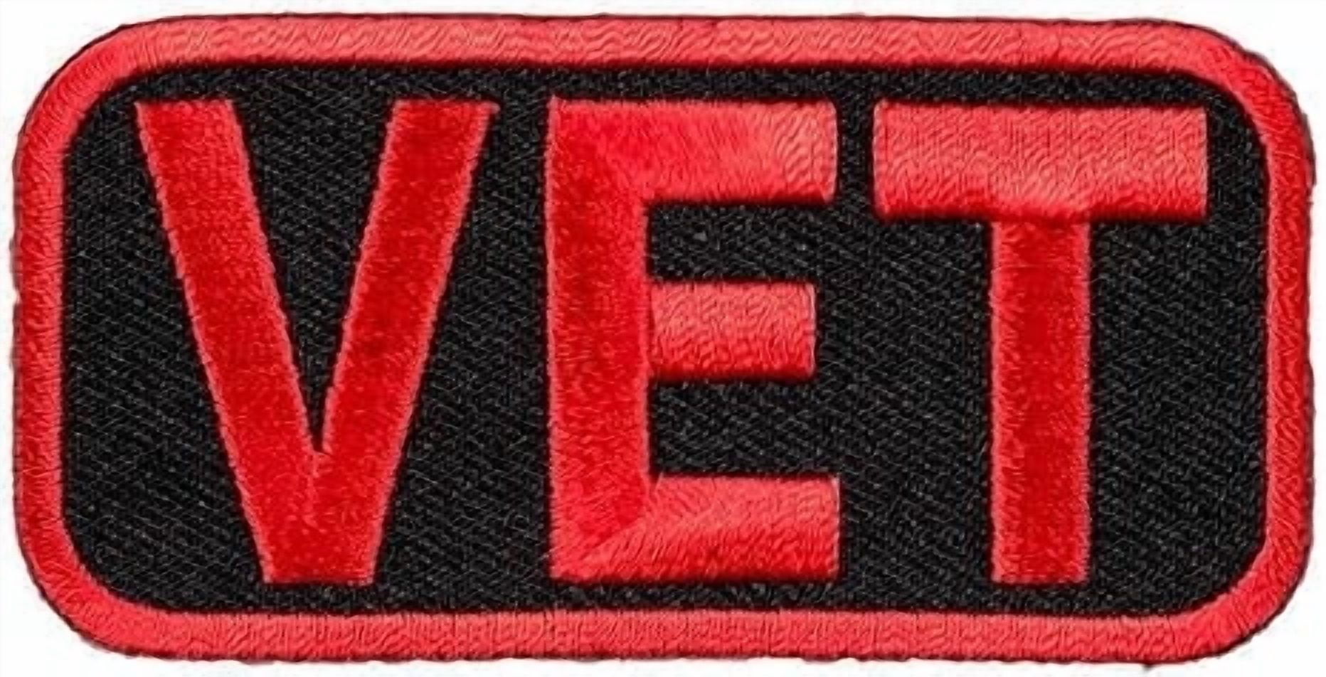Red And Black Vet Patch, Military Veterans Patches - Walmart.com