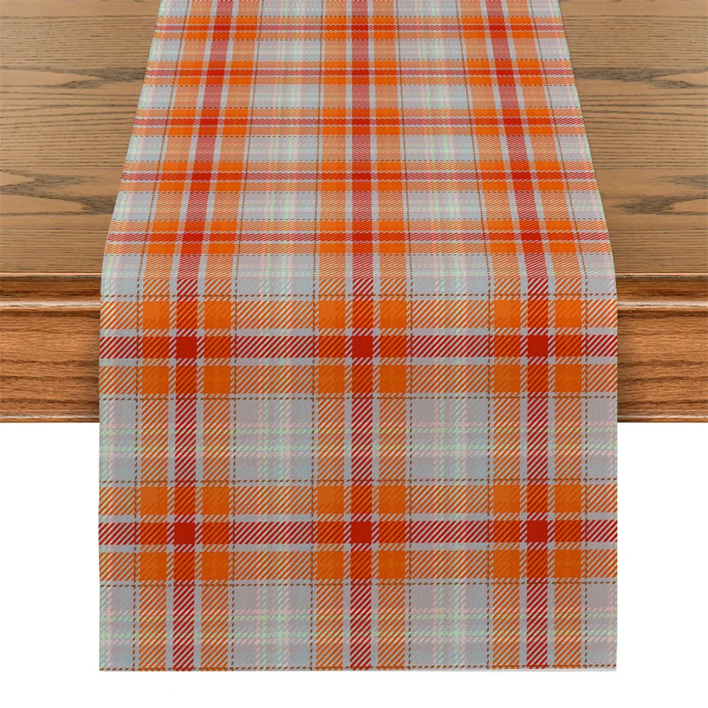 Red And Blue Checkered Textured Table Flag Staggered Rectangular Table ...