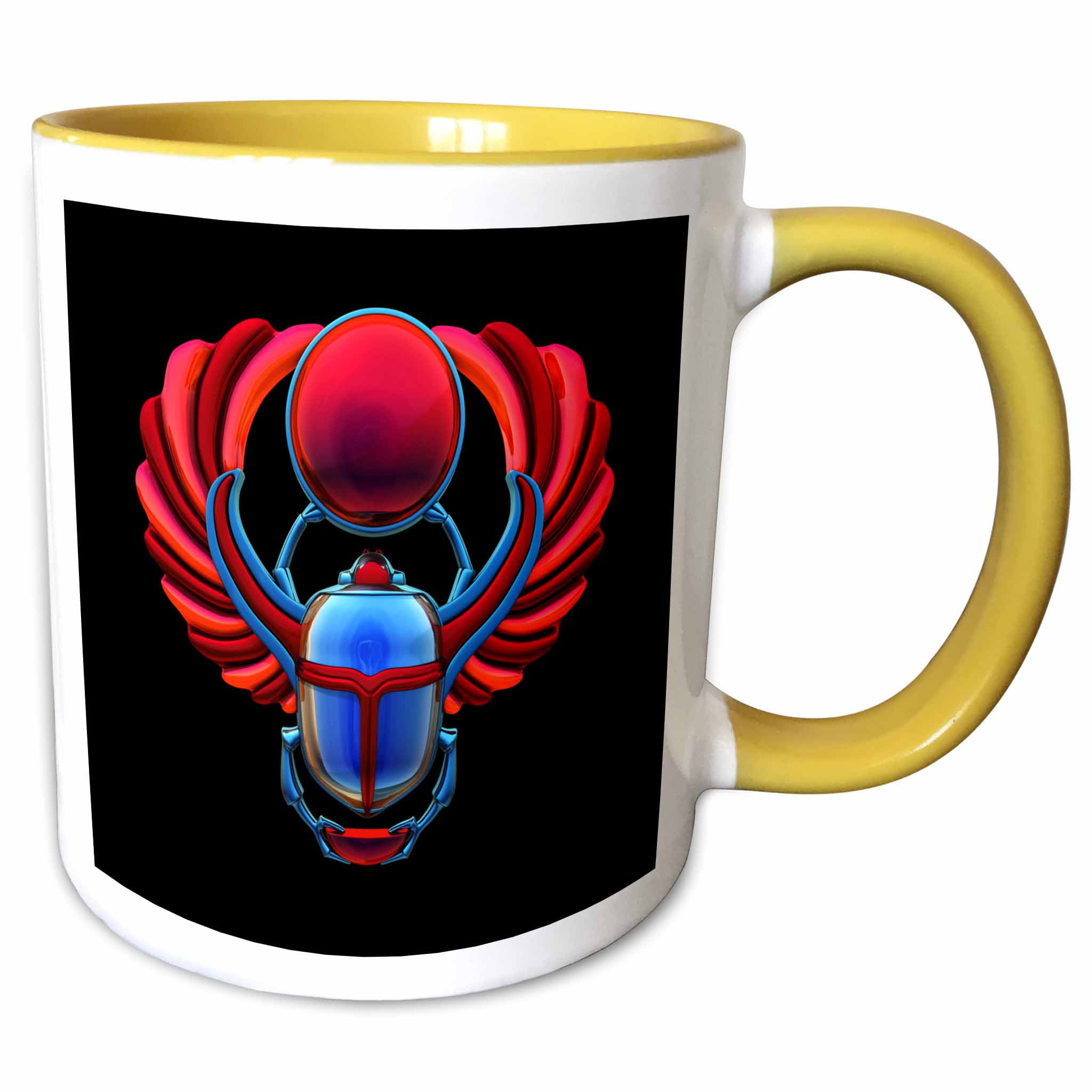 3drose, Red and Blue Scarab Beetle Ancient Egyptian Hieroglyph Design ...