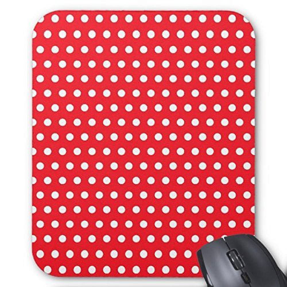 Red And White Polka Dot Pattern Mouse pads Gaming Mouse Pad 9.84x7.87 ...