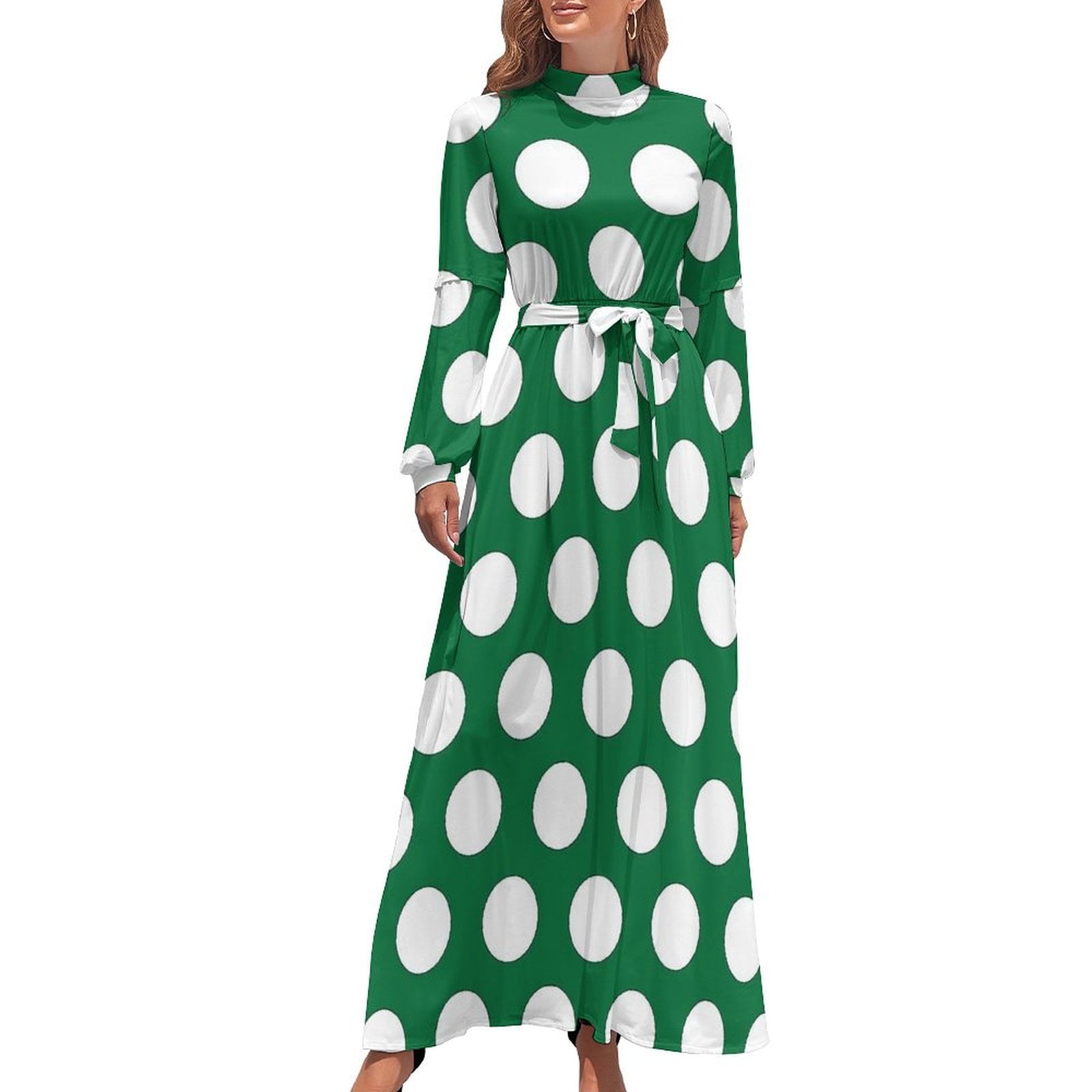 Red And White Polka Dots Retro Dress Aesthetic Beach Dresses Female ...