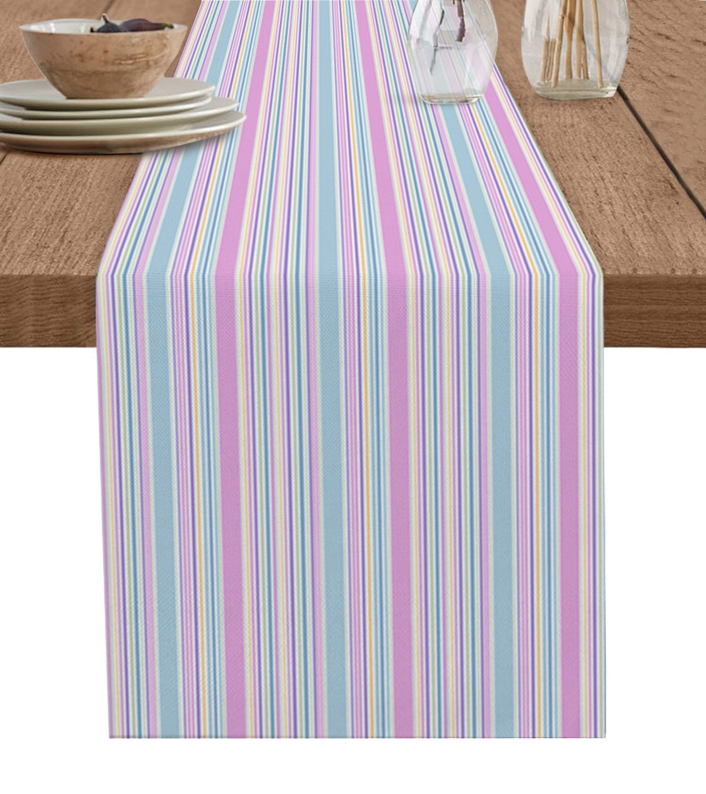 Red And White Stripes Table Runner Home Wedding Table Flag Mat ...