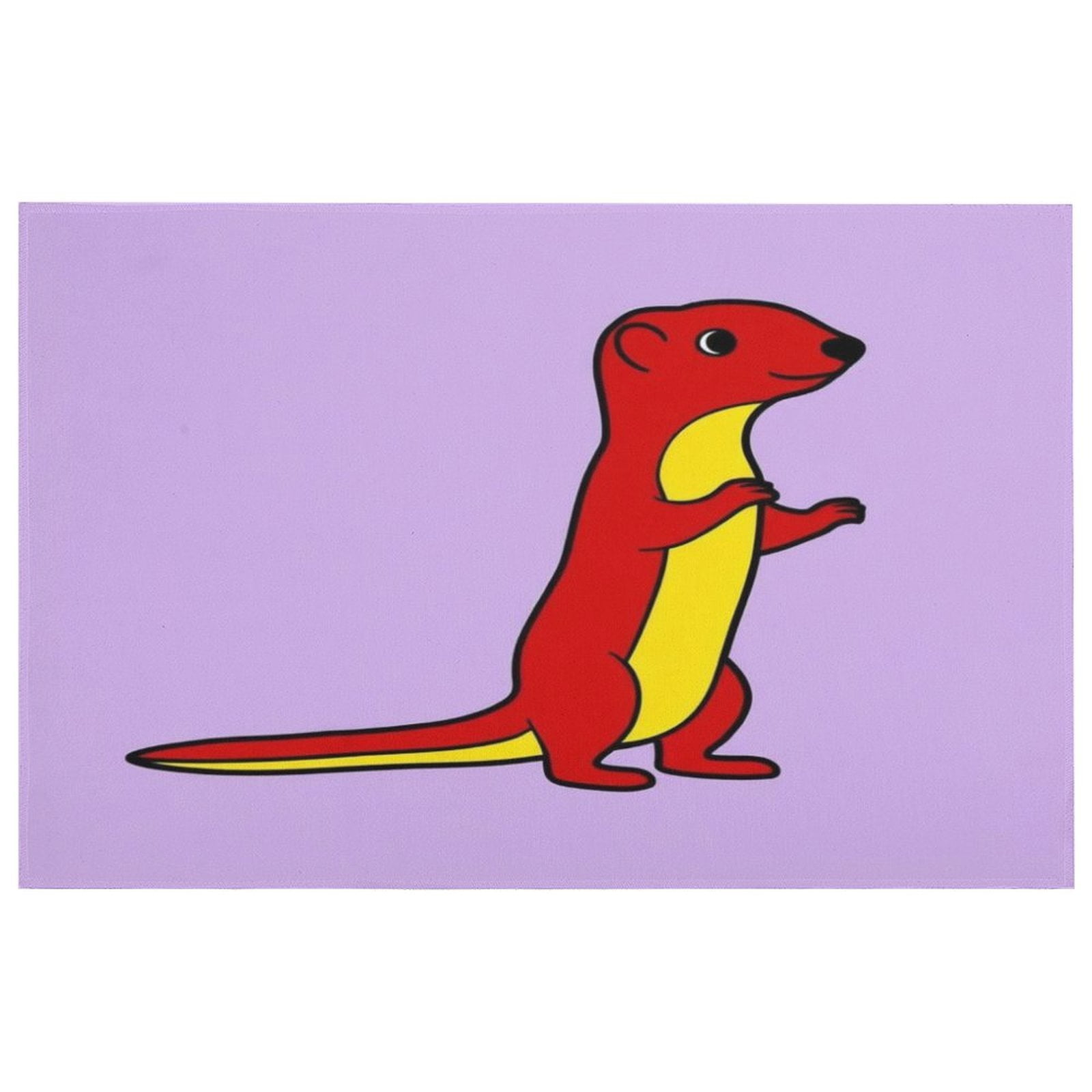Red And Yellow Standing Weasel Adult Home Decor Bedroom Living Room ...
