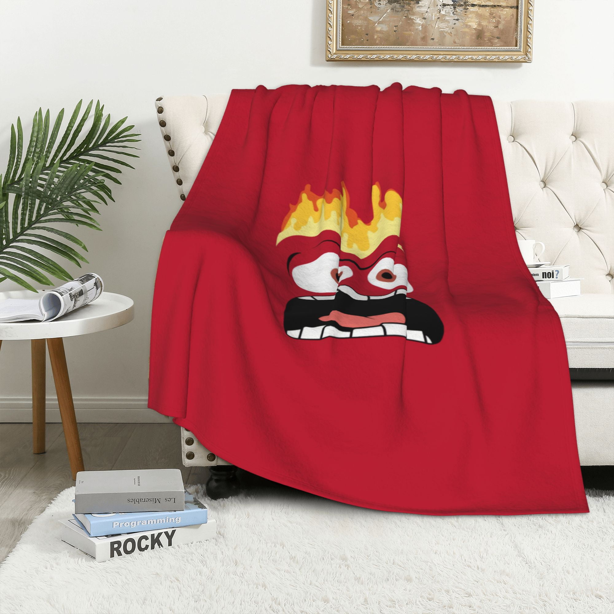 Red Anger Inside Out Blanket for Couch Bed Throw Blanket, Aesthetic ...