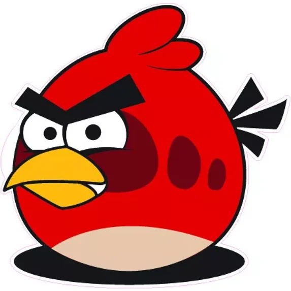 Red Angry Bird Terence Sticker Window Decal Phone Decal Water Bottle ...