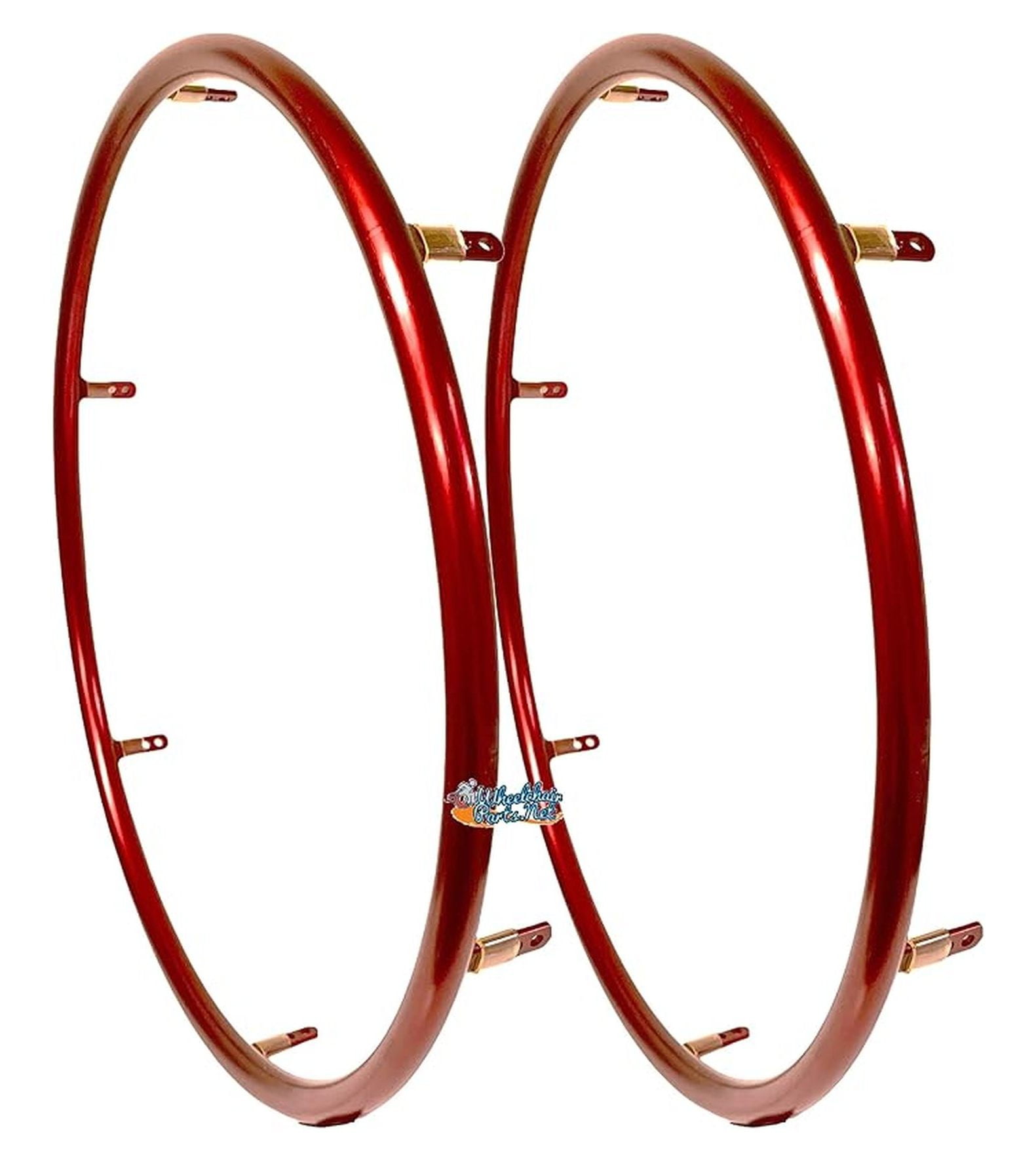 Red Anodize Pushrims for Wheelchairs (Fits on 26" (590m) Wheels ...