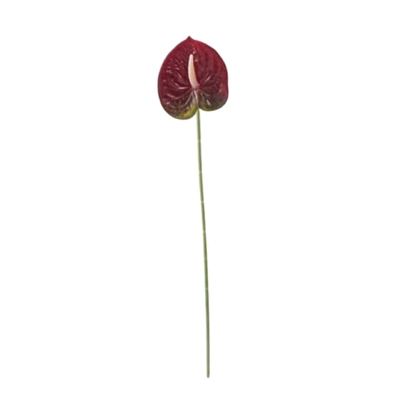 Red Anthurium Artificial Flower Stem 23.6-Inch Bendable Tropical Flower ...