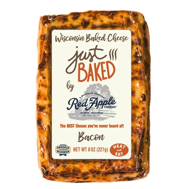 Red Apple Cheese Just Baked Bacon Cheese, 8oz, Block, Refrigerated ...