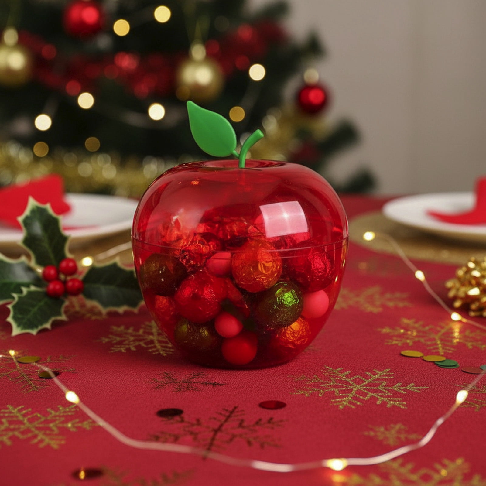 Red Apple Container Jar,Apple Shaped Candy Jar,Teacher Appreciation ...