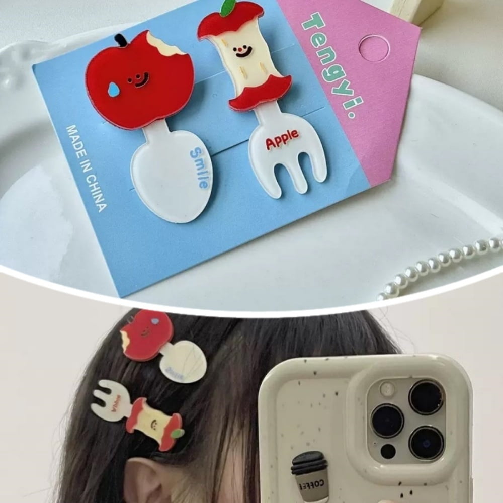 Red Apple Hairpin Cute Sweet Cartoon Hair Accessories for Girls ...