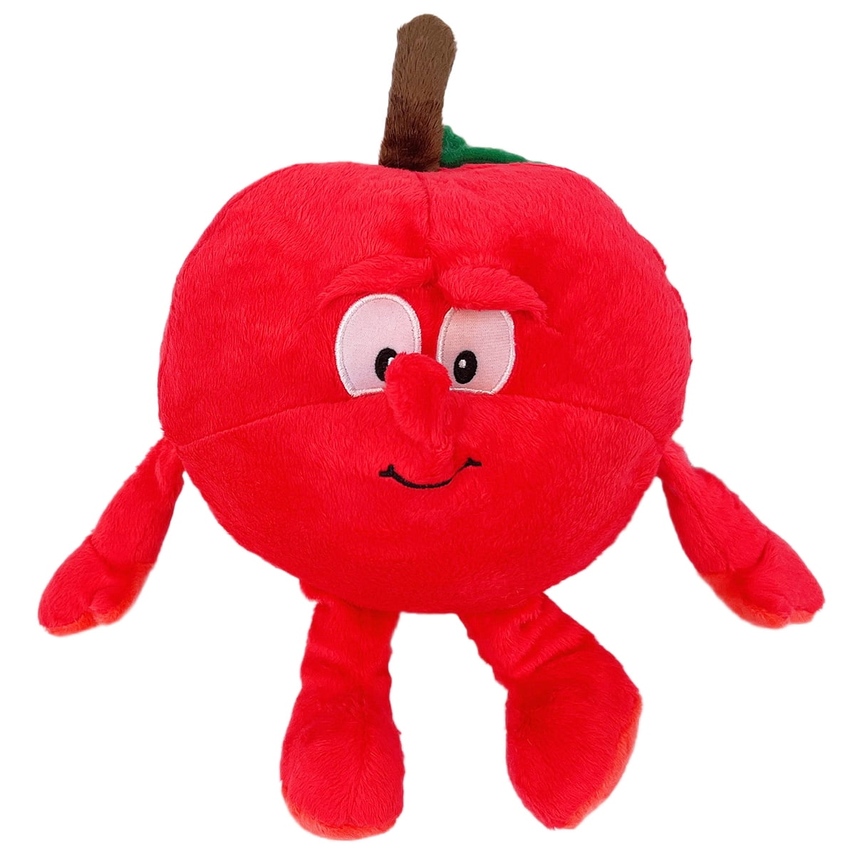 Red Apple Plush Toy Soft Stuffed Smiling Fruit Plushies Kids ...