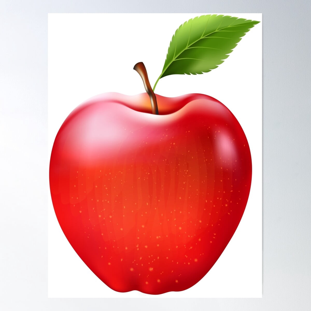 Red Apple / Red Apple Poster Wall Art, Modern Wall Decor For Living ...