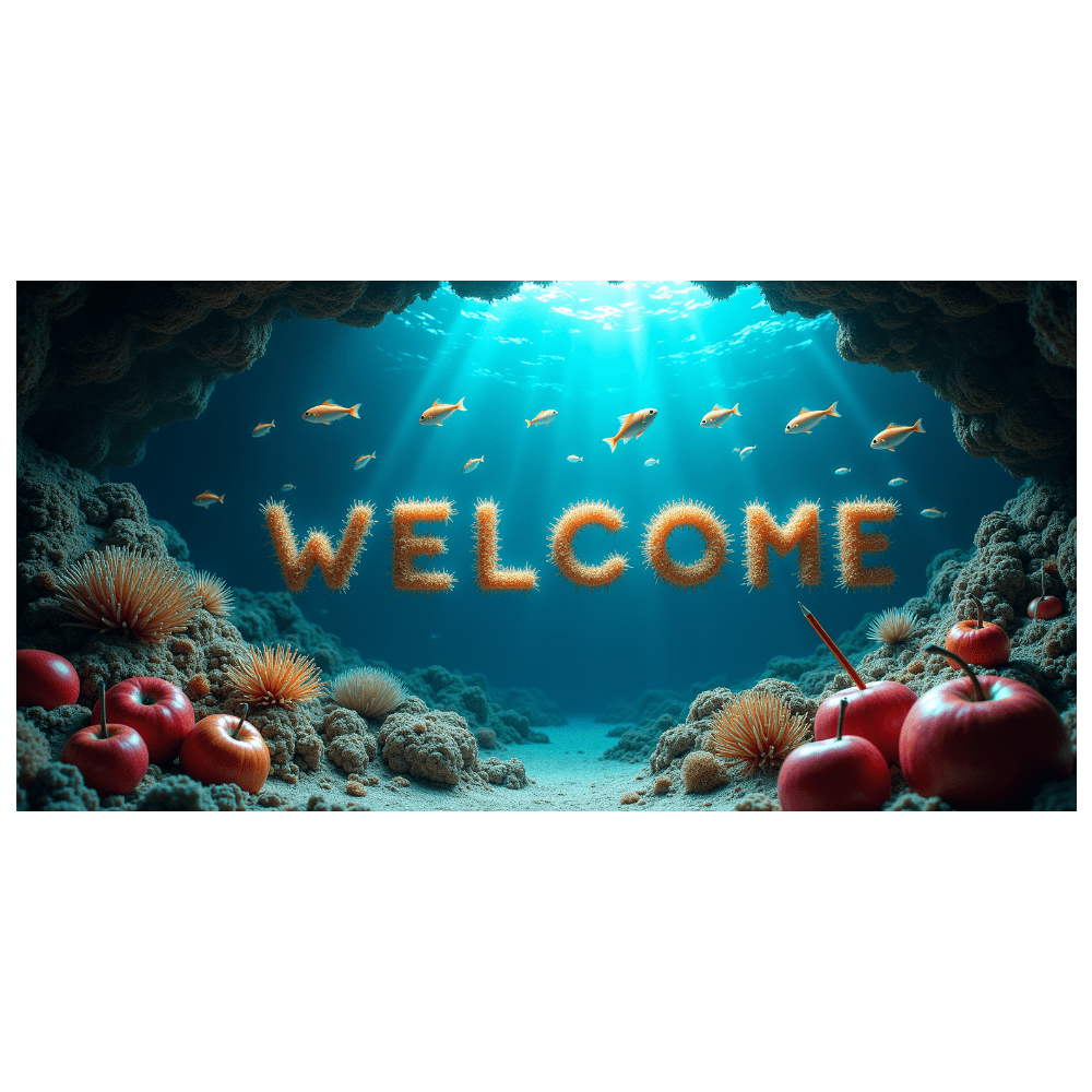 Red Apple Themed Welcome Banner Backdrop Background Party Decorations ...