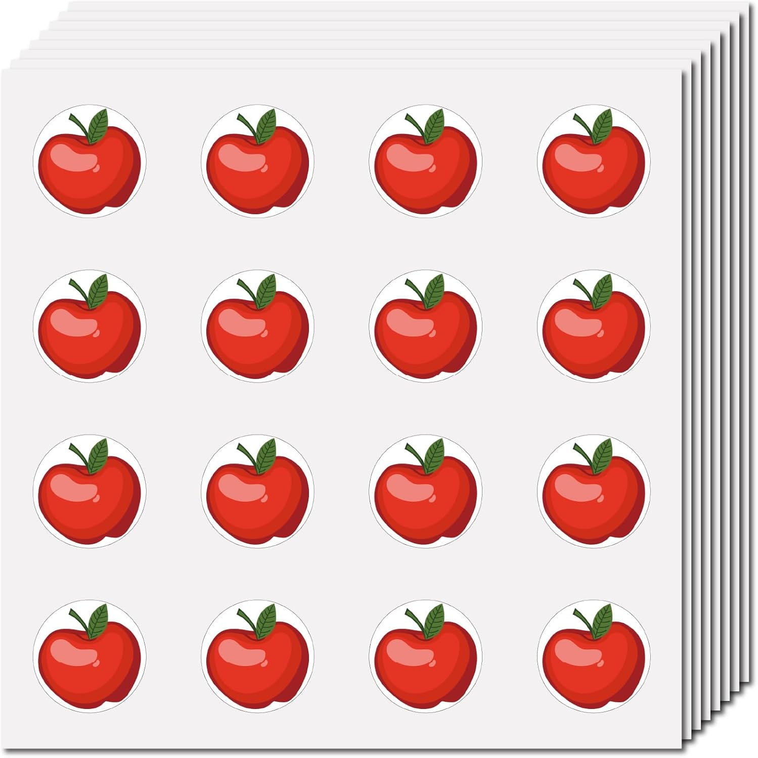 Red Apples Sticker Small Shape Stickers Plastic Waterproof Adhesive ...