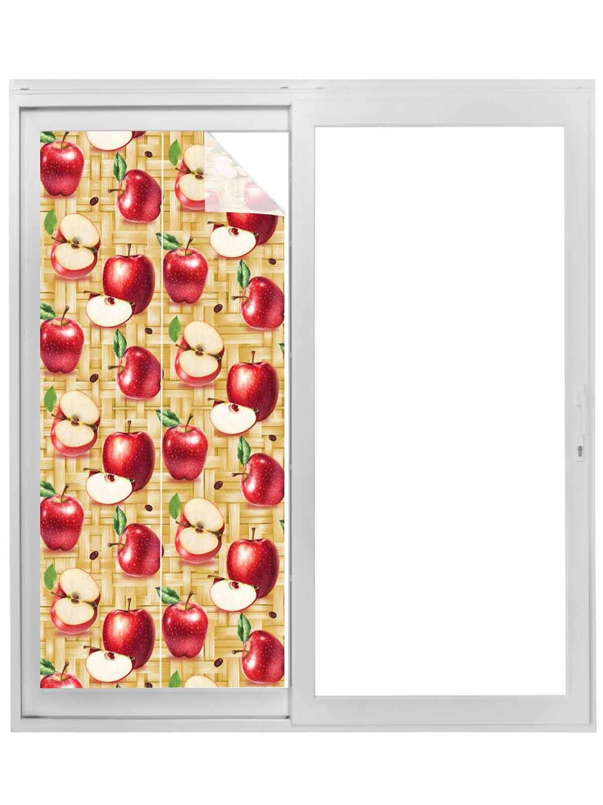Red Apples Window Privacy Film Stained Glass Window Film Decorative ...