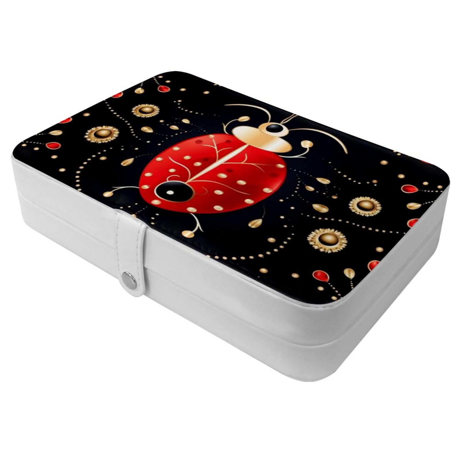 Red Art Seven Star Ladybug Travel Jewelry Box - Your Portable Treasure ...