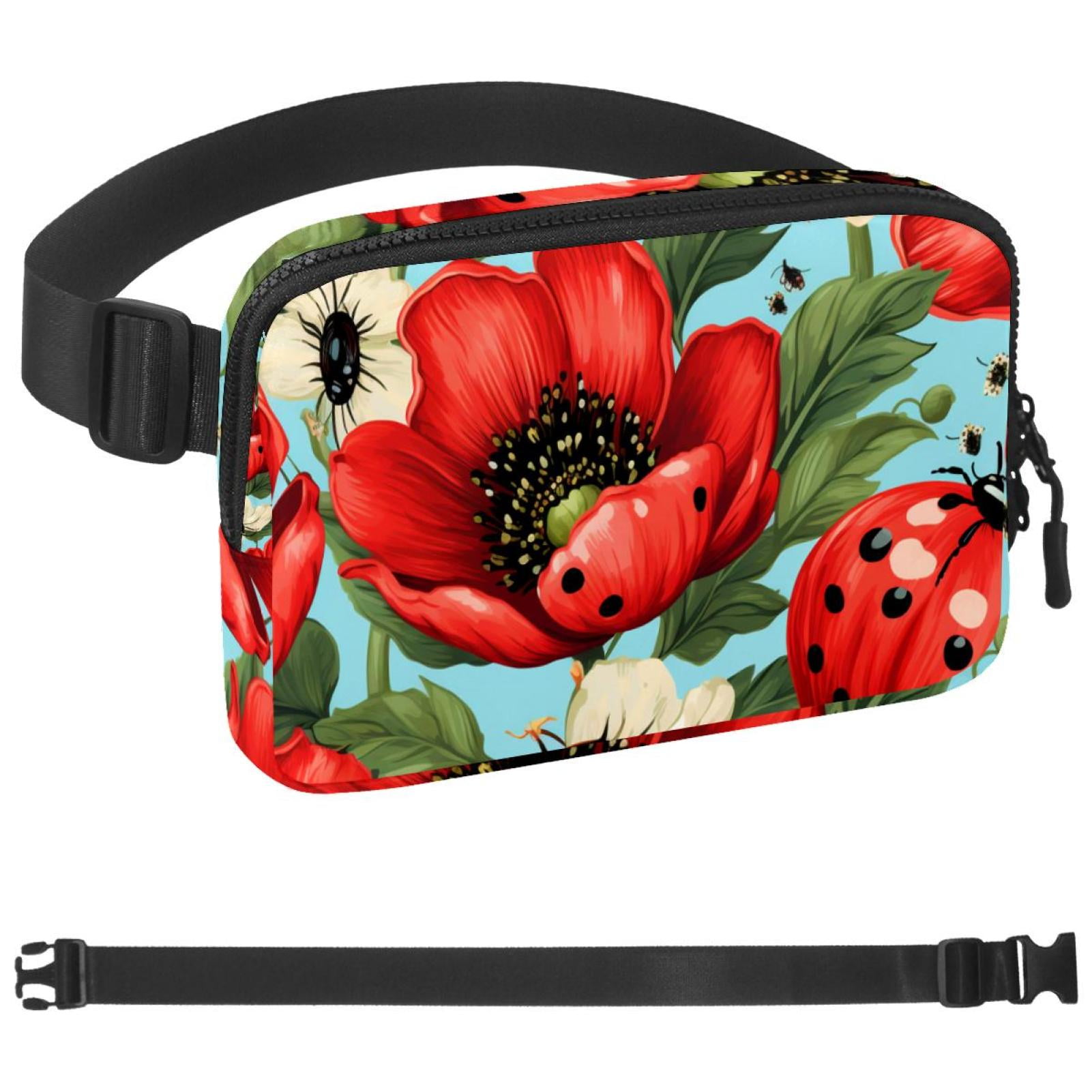 Red Art Seven Star Ladybug Unisex Style Fanny Pack: Fashion Waist Packs ...