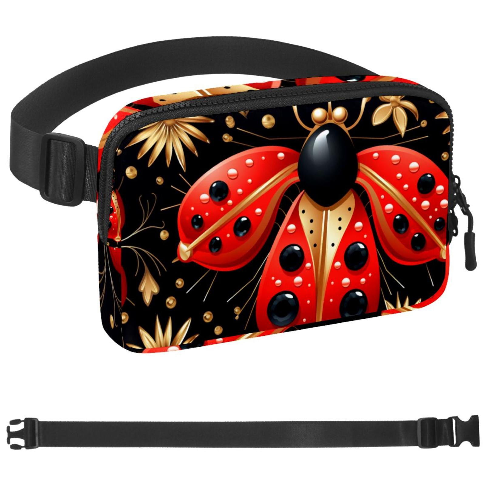Red Art Seven Star Ladybug Unisex Style Fanny Pack: Fashion Waist Packs ...