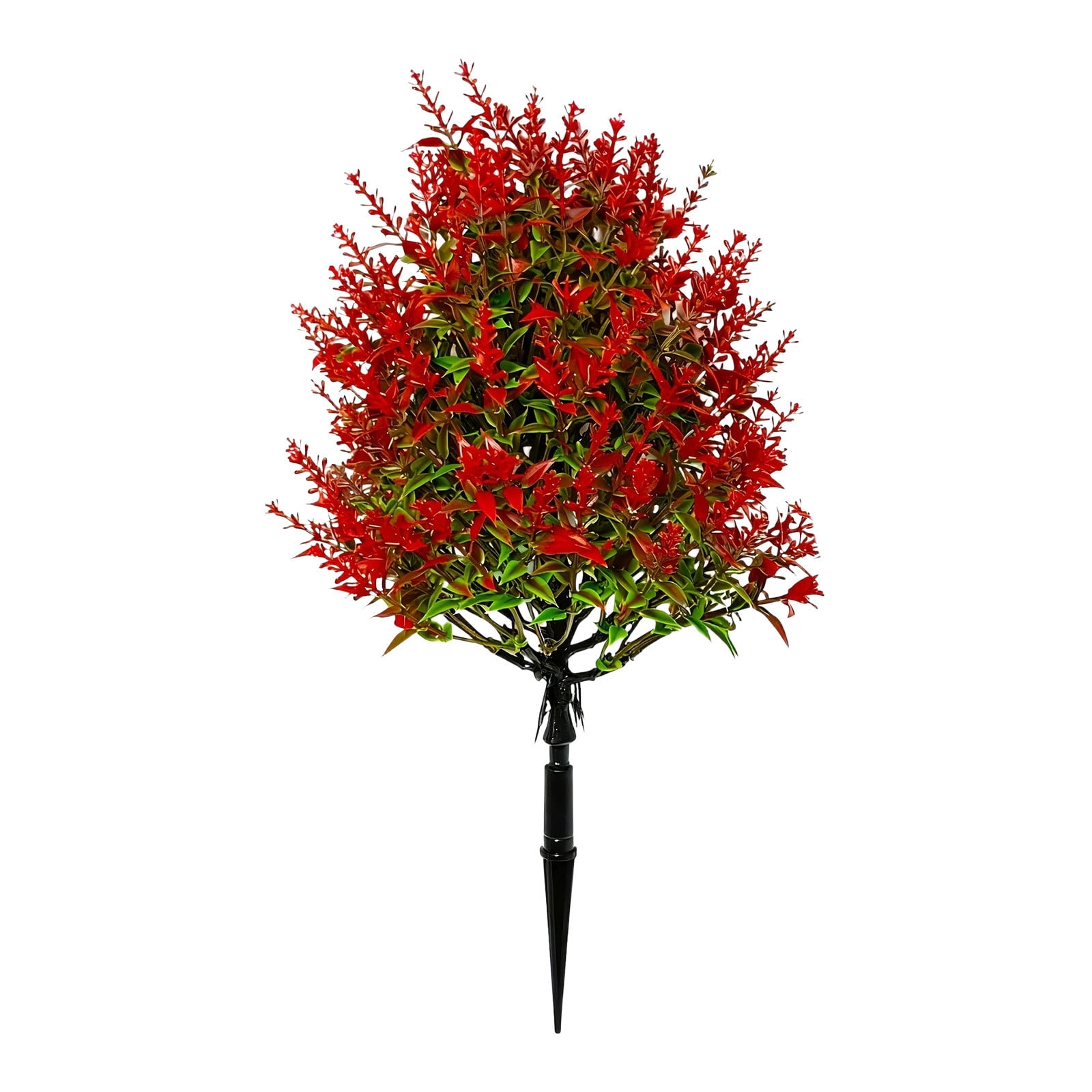 Red Artificial Fern Ground Plug Plant, Outdoor Courtyard Realistic Fake ...