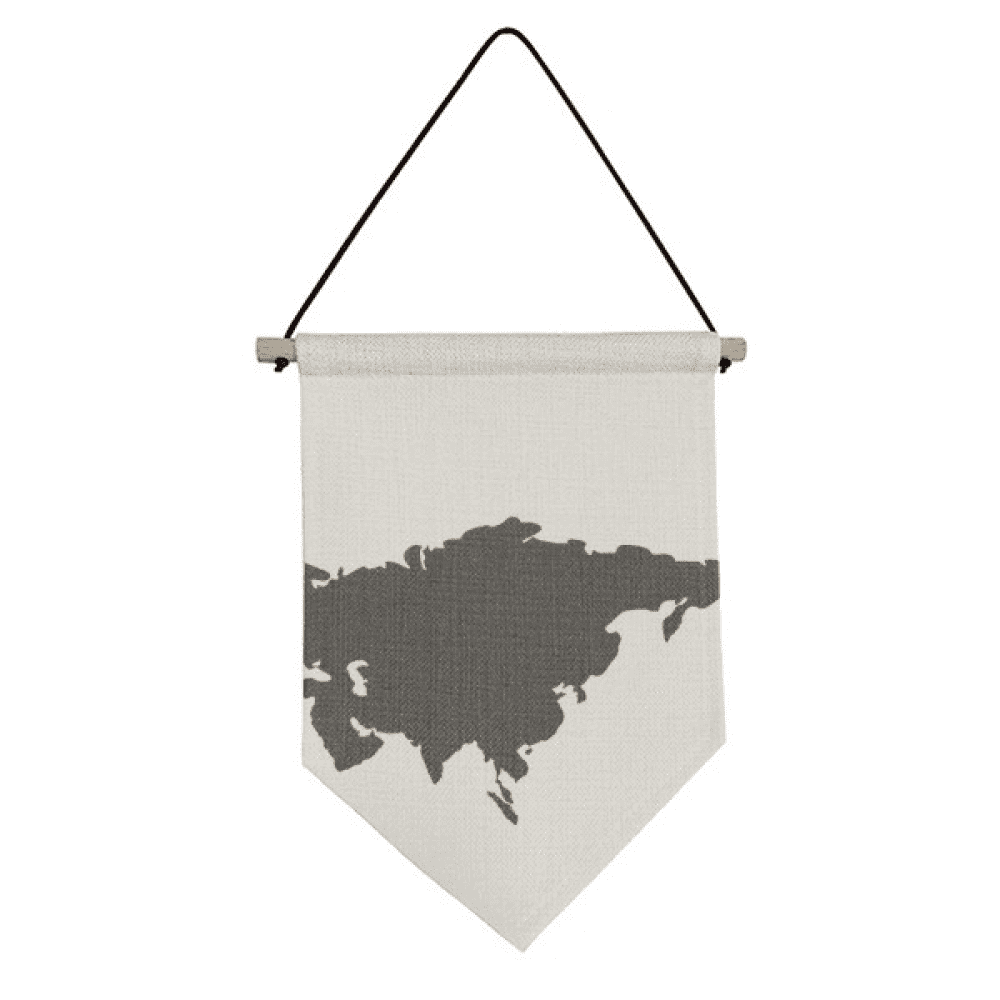 Red Asia Illustration Map Pattern Canvas Flag Hanging Wall Art Decor ...