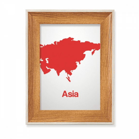 Red Asia Illustration Map Pattern Desktop Wooden Photo Frame Display ...