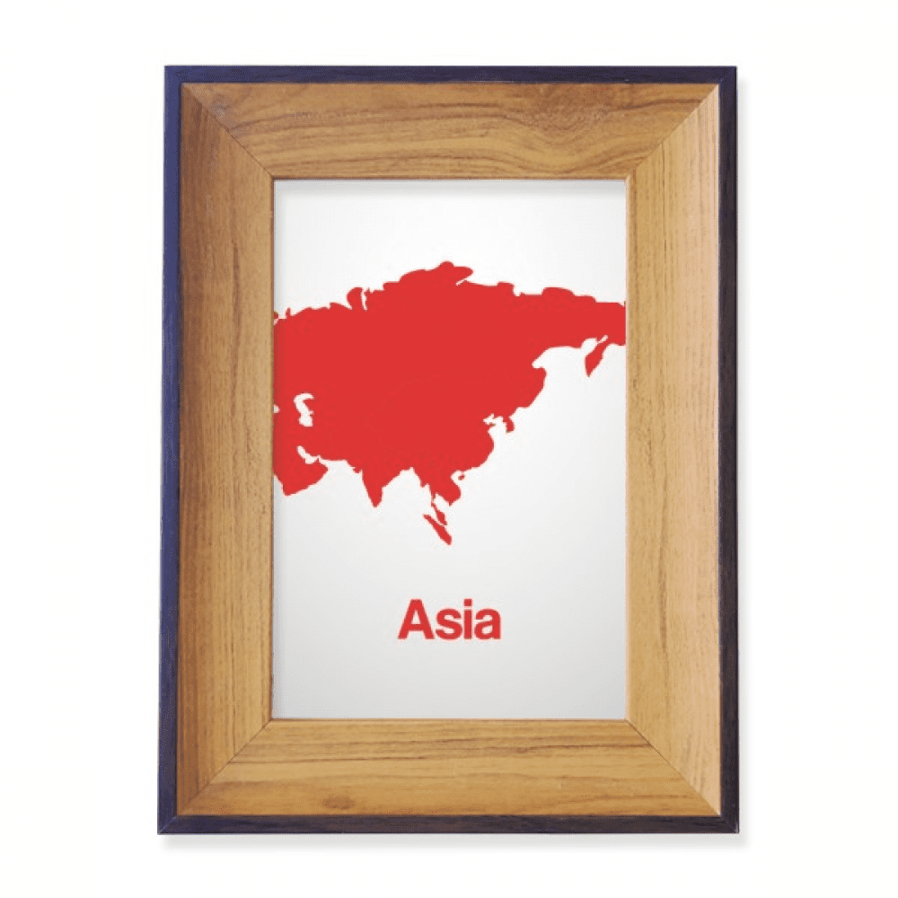 Red Asia Illustration Map Pattern Photo Frame Exhibition Display Art ...