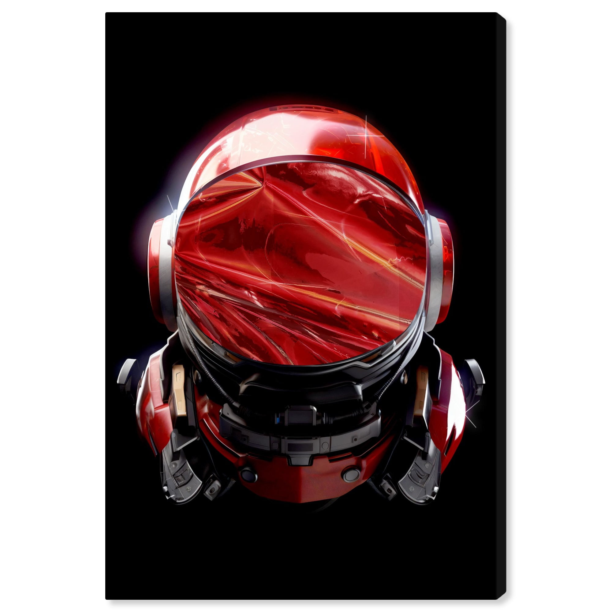 Red Astronaut Helmet Canvas Modern Astronaut Art By Notoriart, Gallery ...