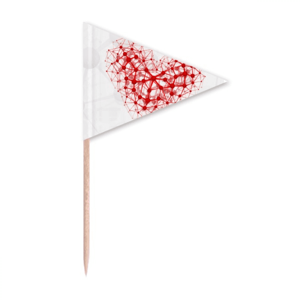 Red Atoc Structure Physical Illustration Toothpick Triangle Cupcake ...