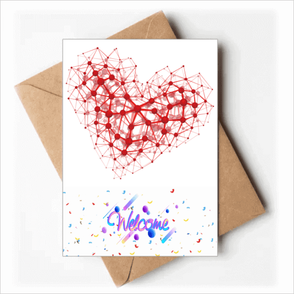 Red Atoc Structure Physical Illustration Welcome Back Greeting Cards ...
