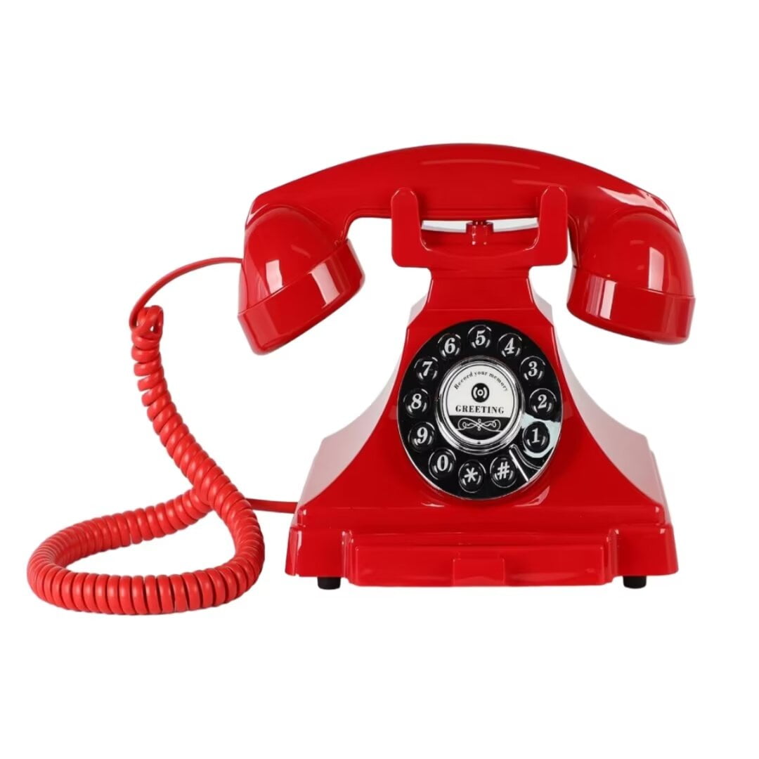 Red Audio Guest Book Phone, Record Customized Audio Messages with Audio ...