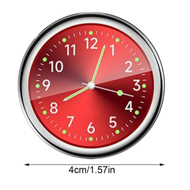 Red-Automobile Clock Portable Mini Watch Car Quartz Clock Auto Car ...