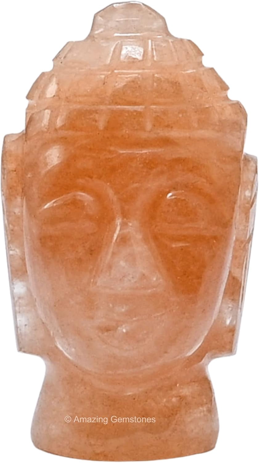 Red Aventurine Buddha Head Statue – Zen Meditation Crystal Decor ...