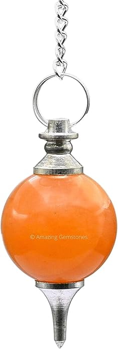 Red Aventurine Crystal Ball Pendulum Dowsing Reiki Hexagonal Points - Walmart.com