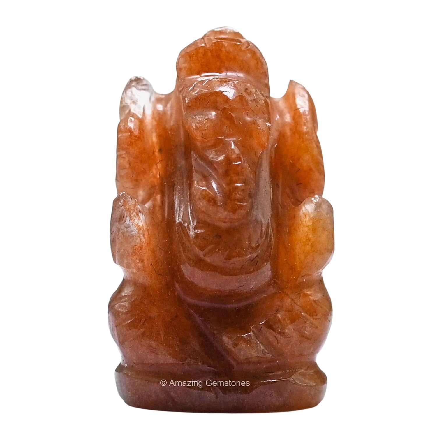 Red Aventurine Crystal Ganesha Idol - Walmart.com