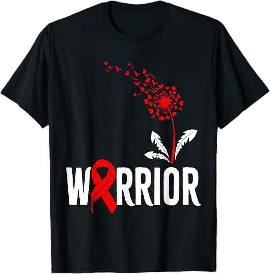 Red Awareness Ribbon Support Sepsis Warrior T-Shirt - Walmart.com