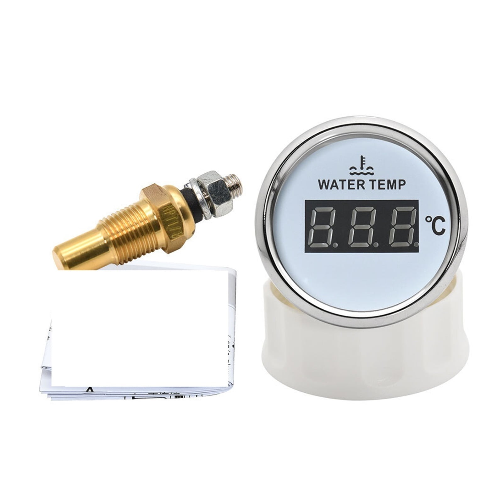 Red Back Ligth 52mm Digital Water Temperature Gauge With 1/8NPT Water ...