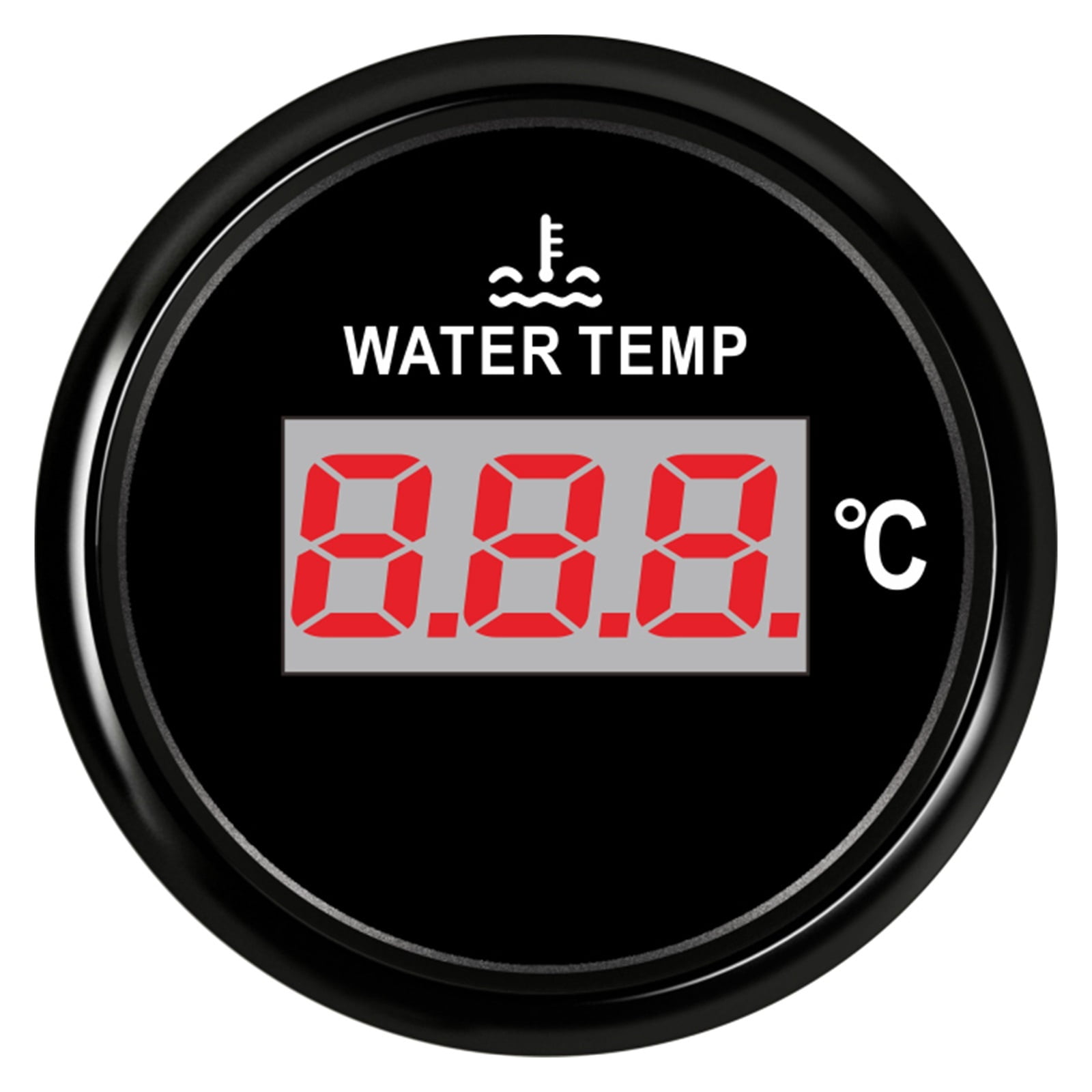 Red Back Ligth 52mm Digital Water Temperature Gauge With 1/8NPT Water ...